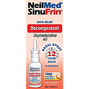 NeilMed SinuFrin Decongestant 12 Hour Nasal Congestion Relief Spray - 30mL Bonus Pack