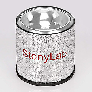 StonyLab Dewar Flask, Hemispherical Borosilicate Glass Dewar Flask with Aluminum Base, 90mm Interior Depth and 94mm Interior Diameter for Laboratory - 250ml