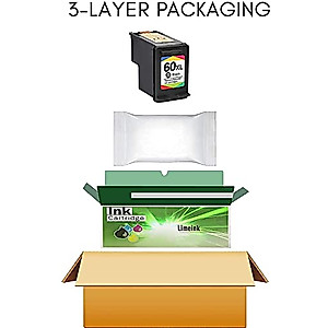 Limeink Remanufactured Ink Cartridge 60XL 60 XL Replacement for HP Envy 100 110 120 Photosmart c4680 c4780 c4795 d110 Deskjet d2680 f2430 f4280 f4440 f4580 f4480 Printer (1 Black)