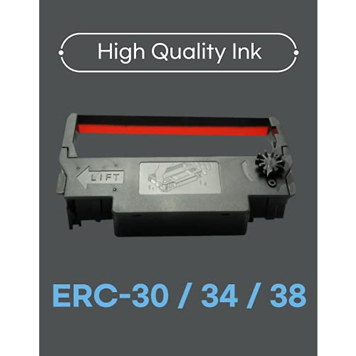 Bixolon (RRC-201BR-16) ERC-30, 16-Pack KD02-00057A Black and Red Ribbon Cartridge ink Compatible with SNBC SRP-275 & SRP-270 (GRC-220BR)