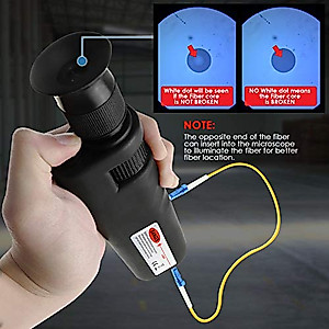 400x Handheld Fiber Optic Microscope Inspection Tool LED Light Coaxial Illumination 2.5mm FC SC ST and 1.25mm LC Adapter