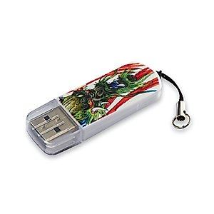 Verbatim 8GB Mini USB Flash Drive Tattoo Series, Dragon 98663
