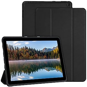 Case for All-New Amazon Kindle Fire HD 10 Tablet & Fire HD 10 Plus Case(11th Generation, 2021 Release) 10.1" - PU Leather Trifold Stand Cover Ultra Lightweight Slim Shell Stand Cover Auto Wake/Sleep