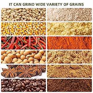 EVERYGROW Grain Mill Grinder Electric, Grain Grinder Mill, Corn Grinder Electric, Wheat Grinder, Nutrimill, Grain Mill Grinder Electric, 6.6 Gallons (25L)