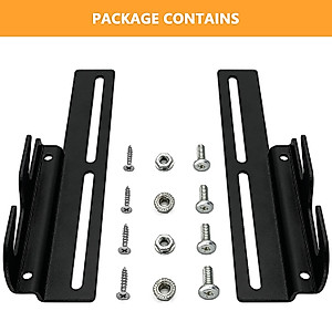 KOPKIO 2Pcs #711 Bed Frame Brackets for Headboard or Footboard,Bolt-On to Hook-On Conversion Brackets Bed Hook Adapter,Headboard Hook Set Extra Heavy Duty,Black