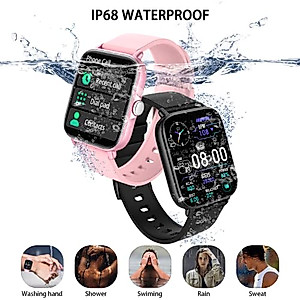 Wwzzey Smart Watch for Men/Women (Answer/Make Call), 1.7 Touch Screen Activity Tracks with Heart Rate Blood Oxygen Sleep Monitor, 28 Sport Modes, AI Voice, Compatible with Android and iOS Phones