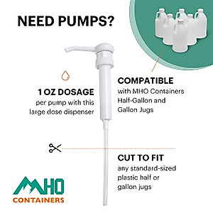 MHO Containers | 1 Gallon HDPE Plastic Jug with Reshipper Box and Child-Resistant Caps | Made in USA — Pack of 4