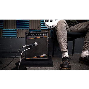 Rockville RDMS6 Studio Desktop Mic Stand w 11.8" Gooseneck+Round Weighted Base, Black