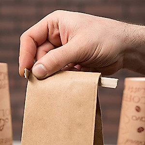 Resealable Kraft Tin Tie Poly-lined Bags Coffee Bags Reclosable Tin Tie Bags without window - 1/2 Lb - 50 Pack