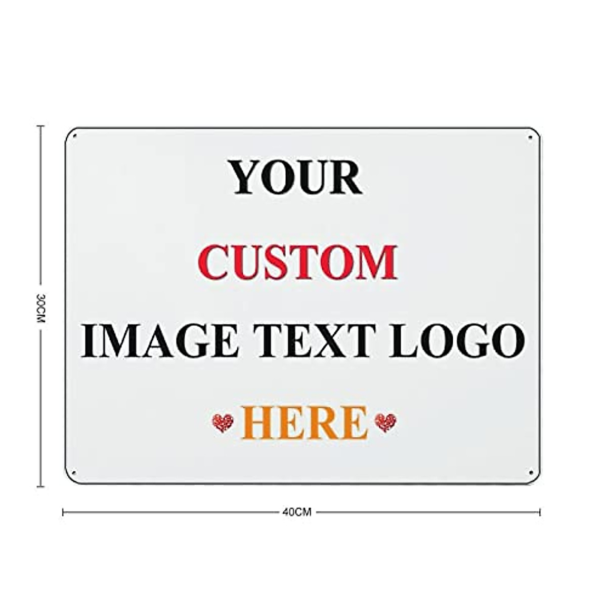 Personalized Custom Metal Signs Custom Your Own Text Image, Home Decoration Wall Art Decor Garden Bar Outdoor Housewarming Wedding Birthday Gift Metal Tin Sign