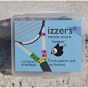 izzers Tennis Score Keeper, Mark & See Score Easily, 2-Pack, Pink/Green/Yellow
