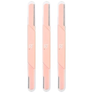 Real Techniques Face and Brow Razors, Dual Ended, Exfoliating Dermaplaning, Women's Face Razor, Multipurpose Facial Razors, Precision Trimming for Peach Fuzz, Dermablading, Multiuse, 3 Piece Set