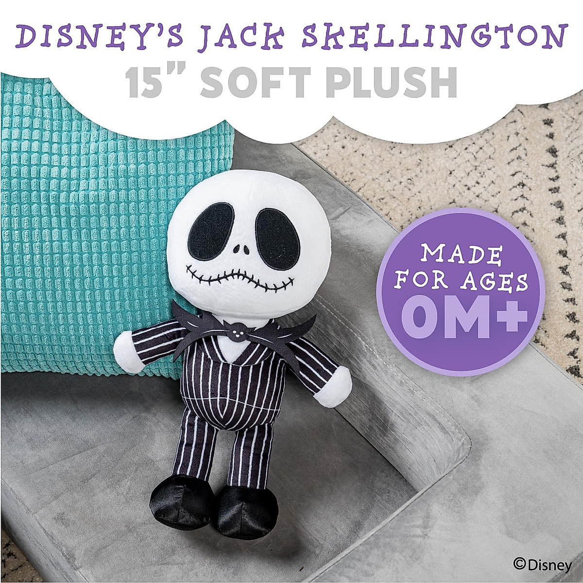 KIDS PREFERRED Disney Baby The Nightmare Before Christmas Jack Skellington 15 inch Stuffed Animal Plush Toy