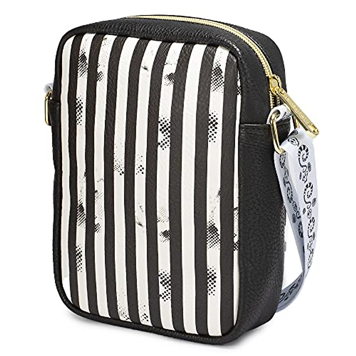 Buckle Down Beetlejuice Bag, Cross Body, Beetljuice Stripes, Vegan Leather