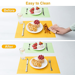 Beveetio 7 PCS Refrigerator Mats with 32 pcs Double-Sided Stickers, Washable Shelf Liner, Non-Slip Drawer Liner,Cuttable Fridge Liner,Easy to Clean Refrigerator Liners