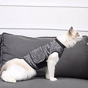 Coppthinktu Cat Anxiety Jacket, Thunder Vest for Cats, Cat Anti Anxiety Vest, Shirt for Cat, Cats Calming Wrap Vet Recommended Calming Solution Vest for Fireworks, Thunder, Travel, Separation
