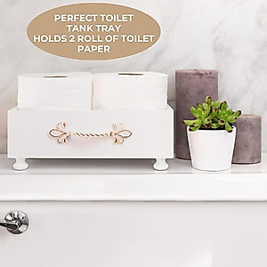 Guest Towel Holder Tray for Bathroom - Bathroom Napkin Holder Tray, Guest Towel Napkin Holder for Bathroom, Wood Bathroom Tray, Bathroom Disposable Hand Towel Holder, Guest Towel Tray,Toilet Tank Tray