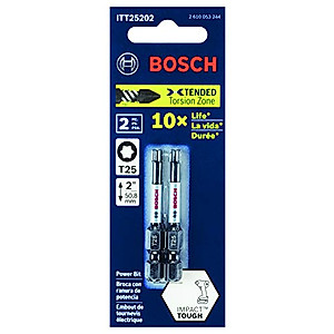 BOSCH ITT252B 10-Pack 2 In. Torx #25 Impact Tough Screwdriving Power Bits