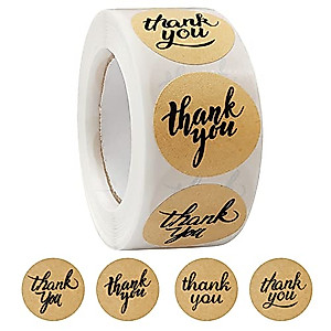 1" Thank You Stickers Homemade Personalised Thank You Stickers Small Business Labels Self Adhesive Gift Stickers for Invitation Cards/Wedding Decoration/Thank You Notes/Gift Tag Decoration/Cards