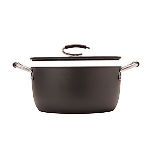 Professional 8 Quart Nonstick Dutch Oven with Glass Lid | Italian Made Ceramic Coated Oven Safe Stock Pot for Bread Baking, Stews, Casseroles and More by DaTerra Cucina