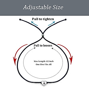 SANNYRA Pinky Promise Bracelets for Couples ，AK Initial Heart Bracelet，Long Distance Matching Bracelets Relationship Jewelry Gift