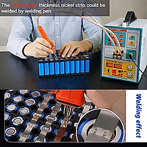 RCBDBSM 3.2KW Battery Spot Welder, Pulse Welding Machine for 4 Rows of 18650 14500 Lithium Batteries Battery Pack Work, with Cooling System and Charging Testing Function