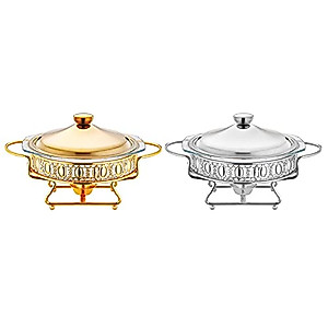 Chafing Food Warmer Chafing Dish Buffet Set Buffet Servers and Warmers Professional Chaffing Server Set Commercial Chafer for Catering (Silver 2L)