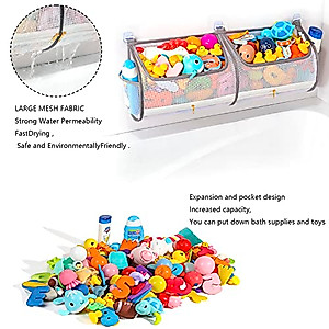 Ligereza 2-in-1 Bath Toy Storage Double Capacity Bath Toy Holder Helps Bath Toy Storage for tub Classification, Bath Toy Organizer for tub for Kids to Easily take Favorite Toys