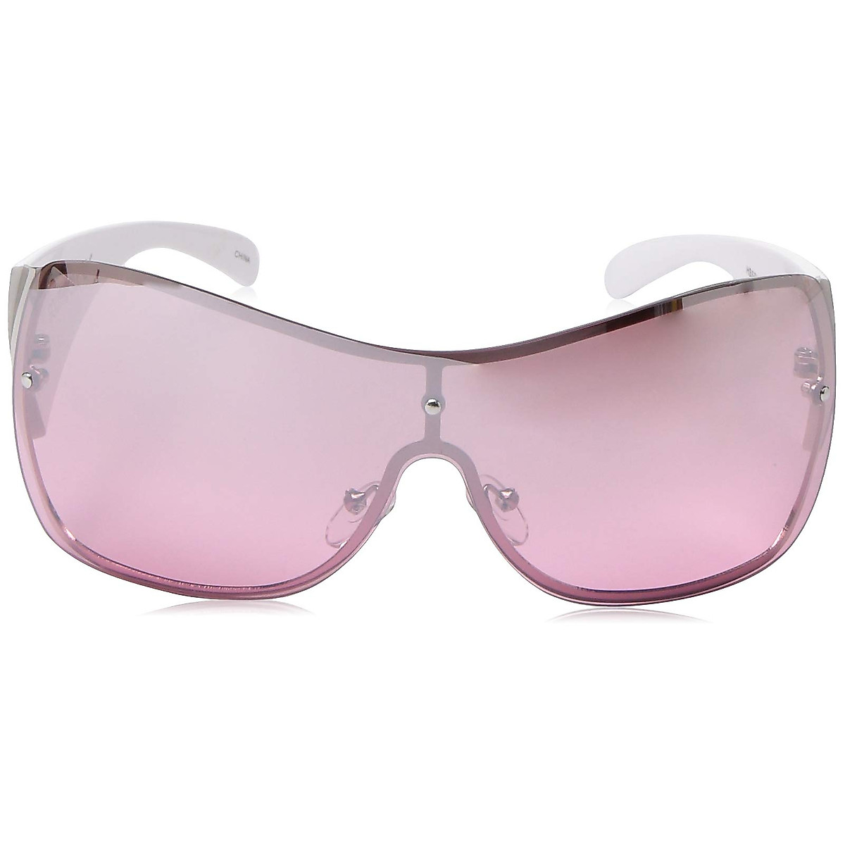Southpole womens 1024sp Classic Metal UV Protective Shield Sunglasses for Women Trendy Gifts Women 170 mm, Silver & Pink, mm US