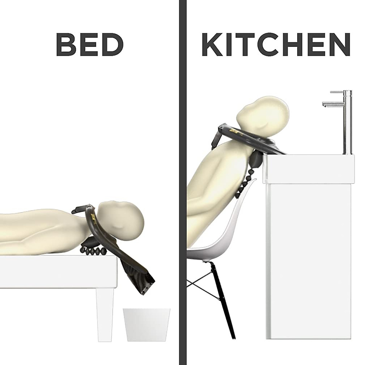 Mobile Salon - Portable Inflatable Rinse Basin for Washing and Cutting Hair at Home and in Bed Without a Salon Chair (Mobile Salon)