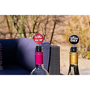 Funny Wine Stoppers Accessories for Wine Gifts, Set of 5 Bottle Stopper for Women and Men, Perfect Beverage Topper Gift