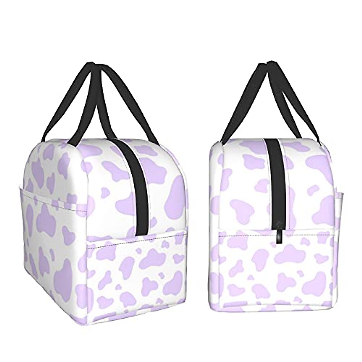 Ucsaxue Purple Cow Lunch Box Reusable Lunch Bag Picnic Insulated Cooler Travel Tote Bags School Container For Teen Boys Girls Lunch Boxes