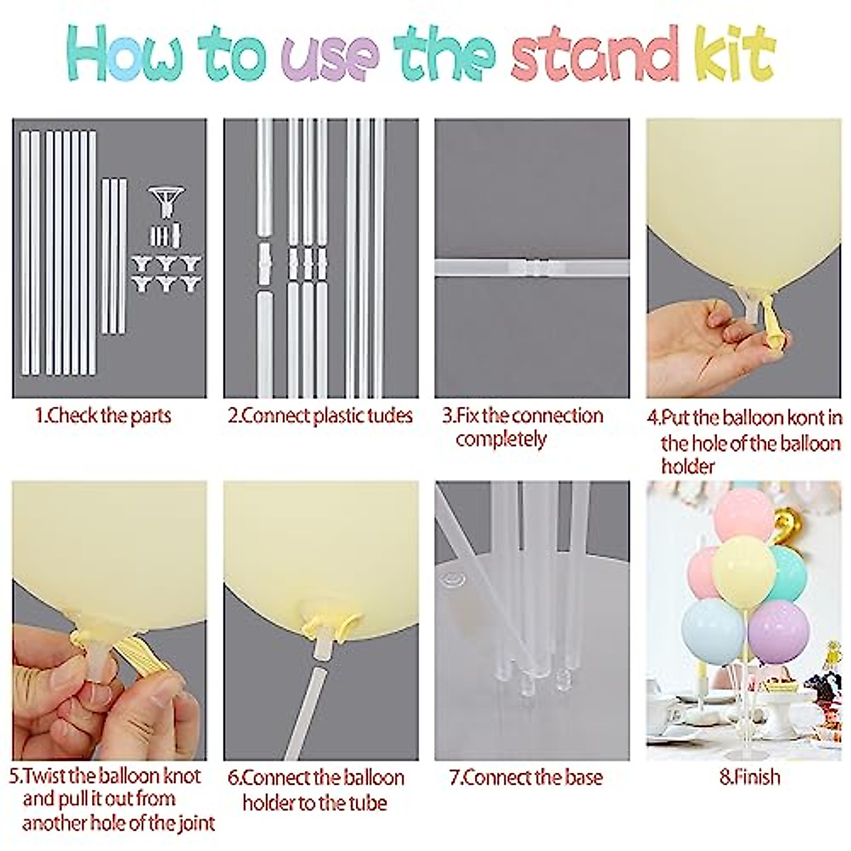 Balloon Stand Kit For Table Centerpieces Pastel Balloons Holder Baby Shower Birthday Party Decorations