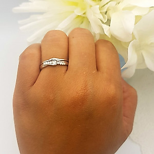 Dazzlingrock Collection 0.25 Carat (Cttw) 10k Diamond Engagement Set Ring 1/4 CT, White Gold, Size 4