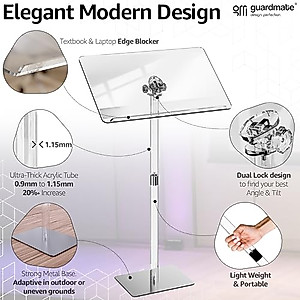 Ultra Clear Acrylic Pulpit Podium Stand | Modern Portable Pulpits for Churches Pastors Modern School Classroom Lecterns | Music Wedding Event Reception (Classic-24'X16')