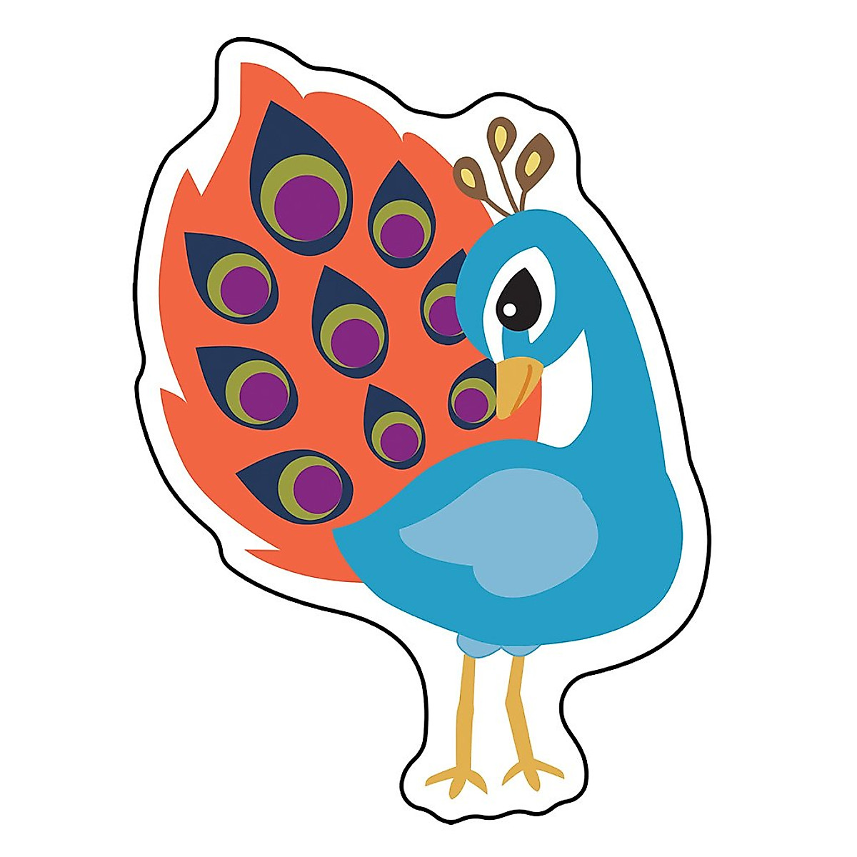 Carson Dellosa – You-Nique Peacocks Colorful Cut-Outs, Classroom Décor, 36 Pieces