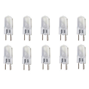 G8 Frosted Halogen Bulbs 20W G8 20 Watt 120V Halogen Light Bulbs T4 JCD Type 120V Bi-Pin Base G8 Lamp for Under Cabinet Puck Lighting, Frosted Glass Lens,Warm White,2700K,10 Pack
