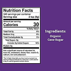 Wholesome Organic Cane Sugar, Fair Trade, Non GMO & Gluten Free, 10 Pound (Pack of 1) - Packaging May Vary