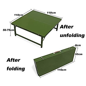 Outdoor Table and Chair Set Outdoor Camping Table and Chair Set, Steel Outdoor Picnic Table, Family Gathering Folding Table, Nine in one
