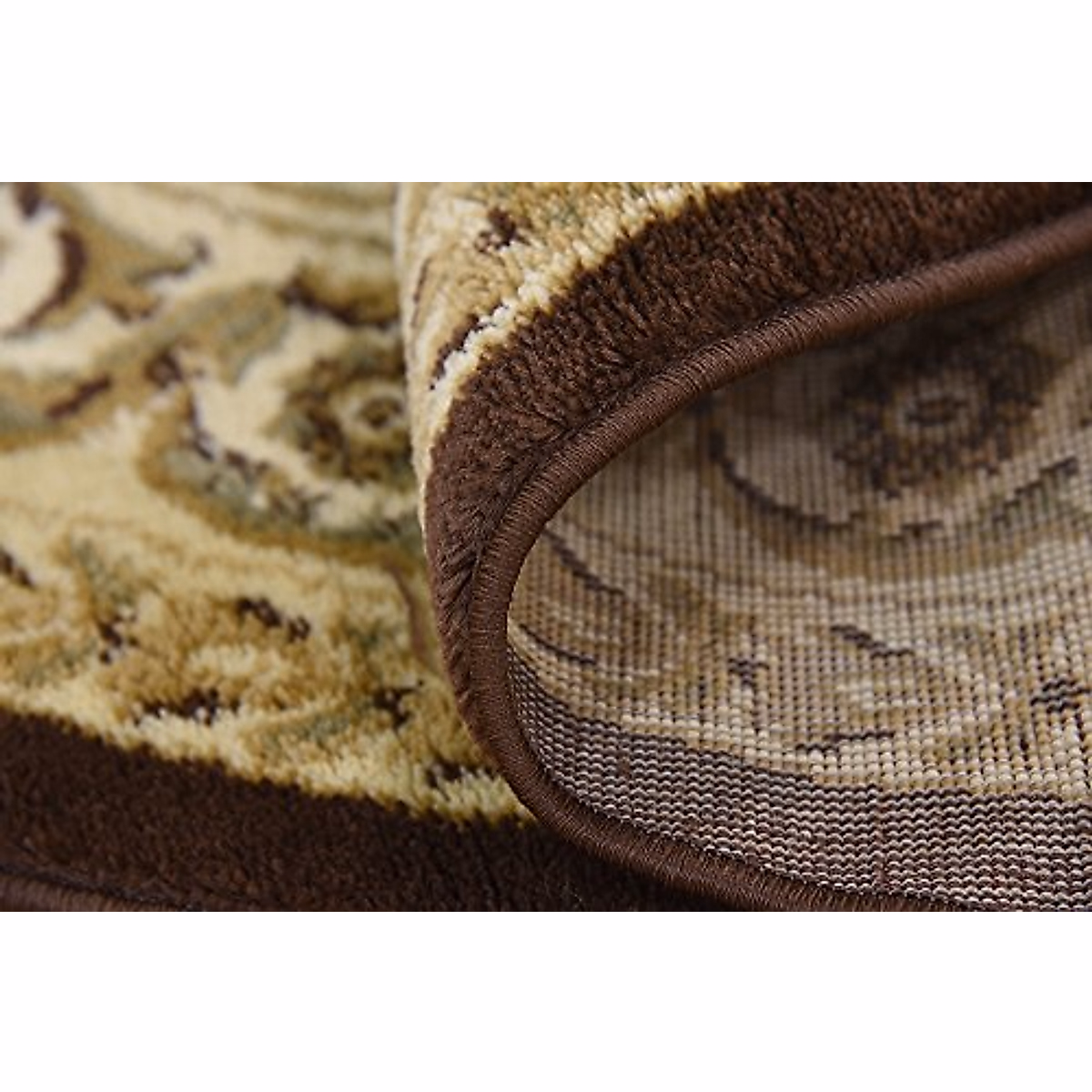 Unique Loom Versailles Collection Traditional Classic Medallion Floral Motif Area Rug (6' 0 x 6' 0 Round, Brown/ Ivory)