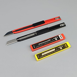 NBTOOL Utility Knife Retractable Knife with 9mm Snap Off Blades,Art Knife with 30 Degree & 60 Degree Blades Paper Cutter Craft Knives