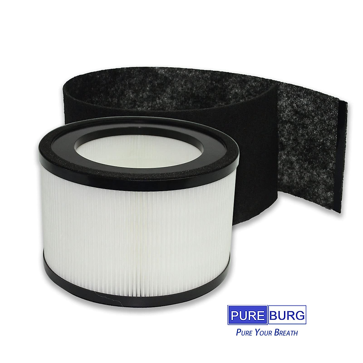 PUREBURG HS-1946 Replacement Filter Set Compatible with Crane EE-5068 & Jetery jt-8115m Air Purifiers,2-Pack H13 HEPPA + 4 x Activated Carbon Pre-Filters Air Clean