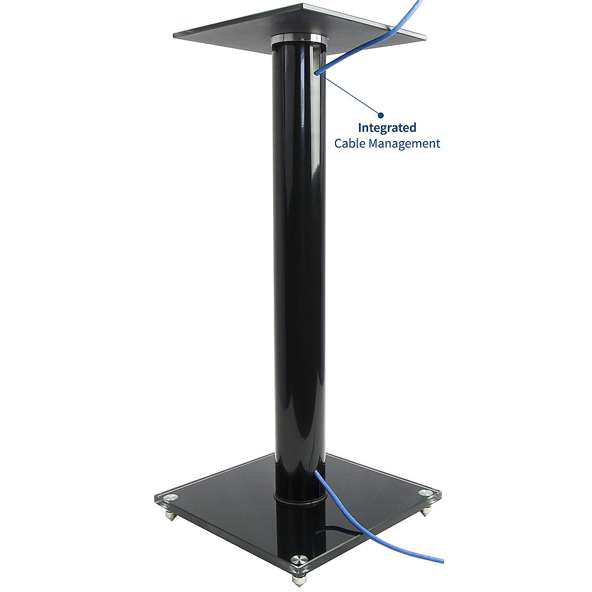 VIVO Premium Universal 23 inch Floor Speaker Stands for Surround Sound and Book Shelf Speakers, 2 Stands Included, STAND-SP02B