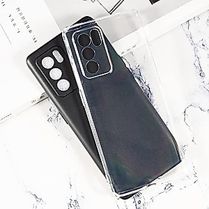 for Oppo Reno 6 Pro 5G Ultra Thin Phone Case, Gel Pudding Soft Silicone Phone Case for Oppo Reno 6 Pro 5G 6.55 inches (Transparent)