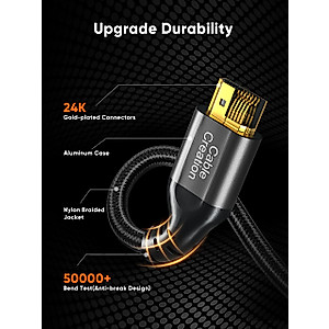 CableCreation 8K HDMI 2.1 Cable, HDMI for PS4 (48Gbps, 8K@60Hz) - 3.3 Feet, Xbox Series X HDMI Cable, eARC HDR HDCP 2.2 2.3