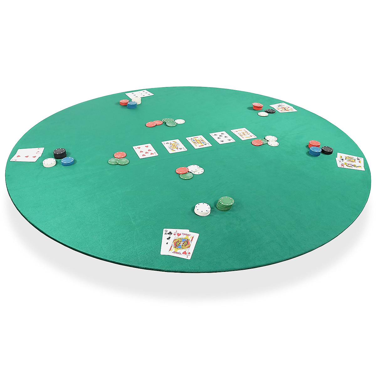 Yilio Dawn Green Poker Table Cover - for Round Tables Between 36" - 48" - with Drawstring