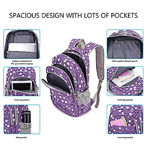 goldwheat Girls School Backpack Cute Lightweight Bookbag Outdoor Travel Bag for Elementary Middle Daypack