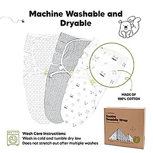 3-Pack Organic Baby Swaddle Sleep Sacks - Newborn Swaddle Sack - Ergonomic Baby Swaddles 0-3 Months - Baby Sleep Sack - Baby Swaddle Blanket Wrap - Baby Swaddle Sack - Baby Swaddle Wrap (Nordic)