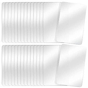 Tecmisse 30 PCS Plastic Placemat Heat Resistant Washable Table Mats, Clear Placemats for Table, Dining, Kitchen, Crafting and Shelf Liner, 17 x 11 Inch