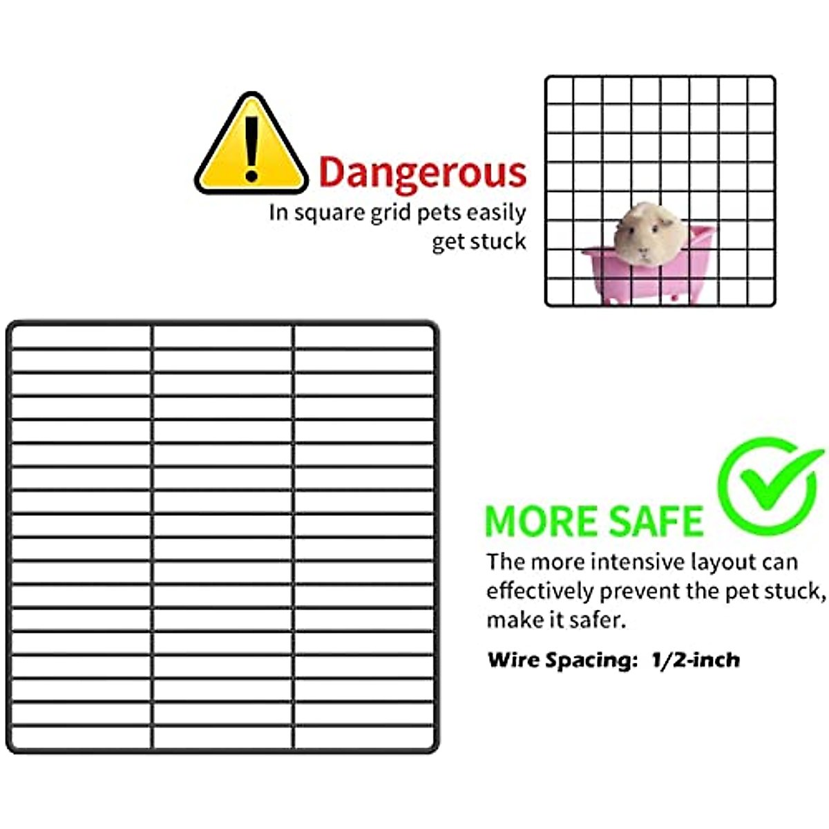48" Extra Large Dwarf Rabbit Habitat Guinea Pig Play Yard Hamster Critters Turtle Enclosure Center Divider Room Door Mouse Mice Bunny with Bottom Canvas